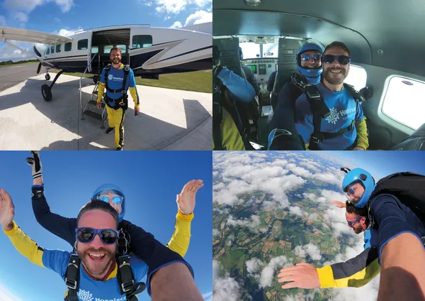 Joe jumped 15,000 ft out of a plane! | Bradleys Estate Agents ...